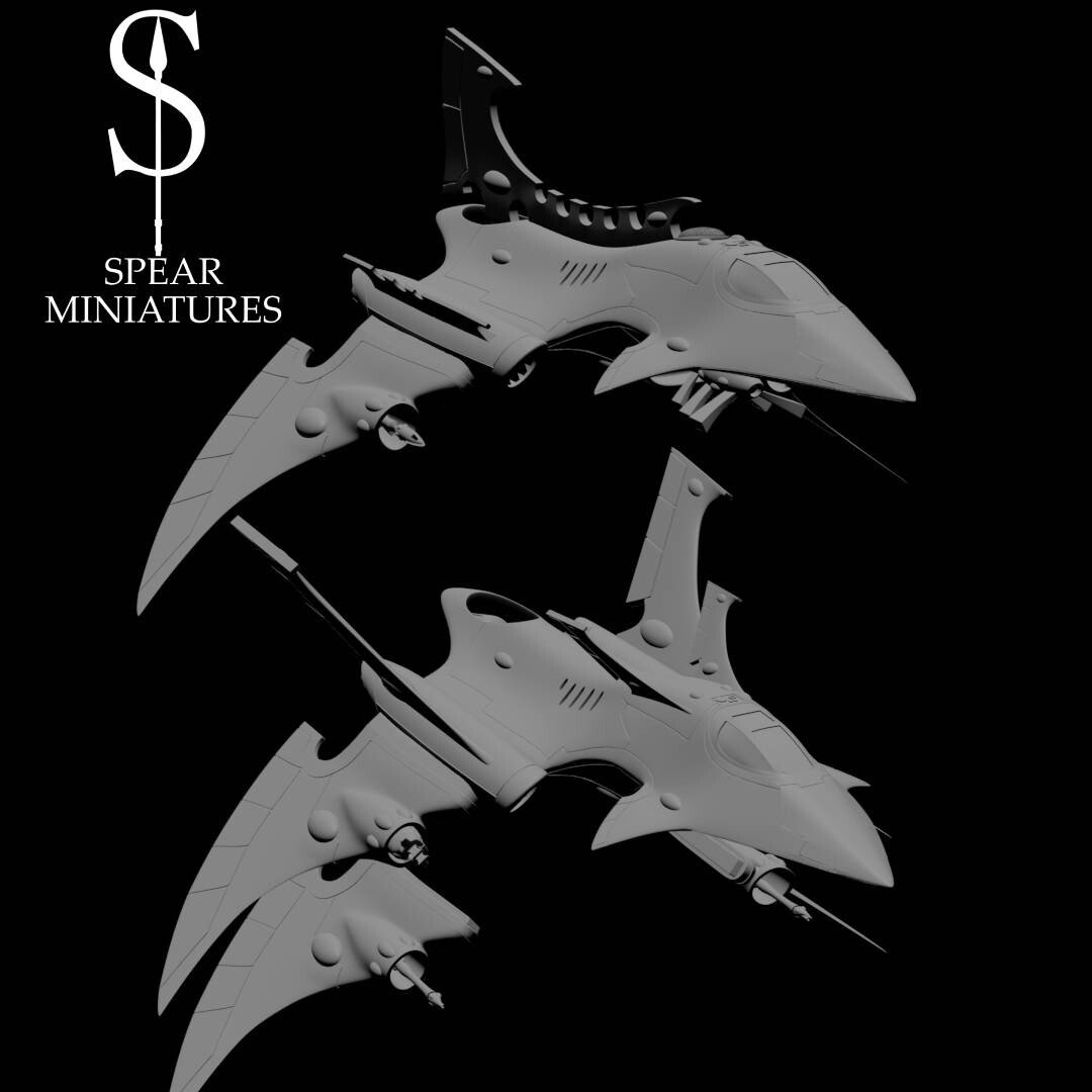 ArtStation - Space Elf Nightshade and Scarlet Stalker Stealthfighter ...