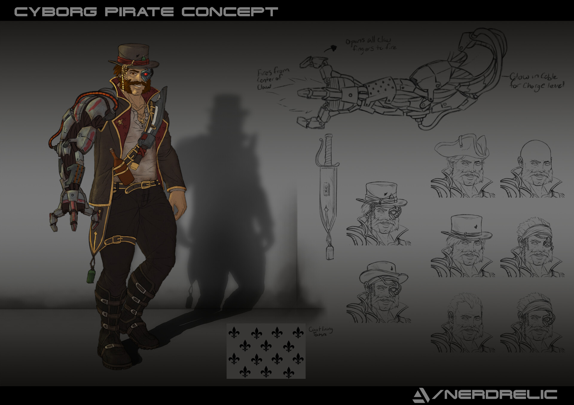 ArtStation - Cyborg Pirate Character Concept