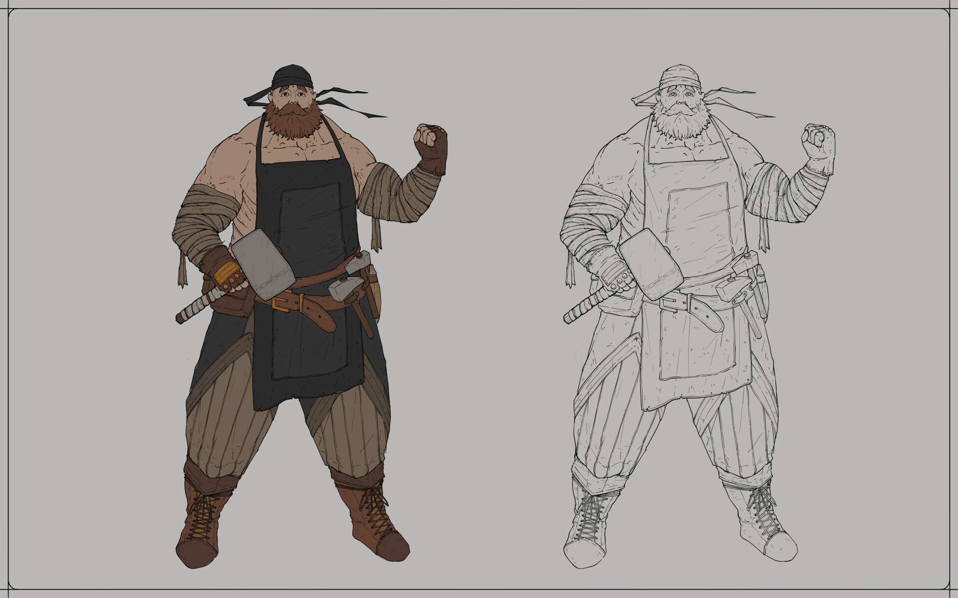Michael Gaddi - Ottoman Brawler - Emir (Character art)