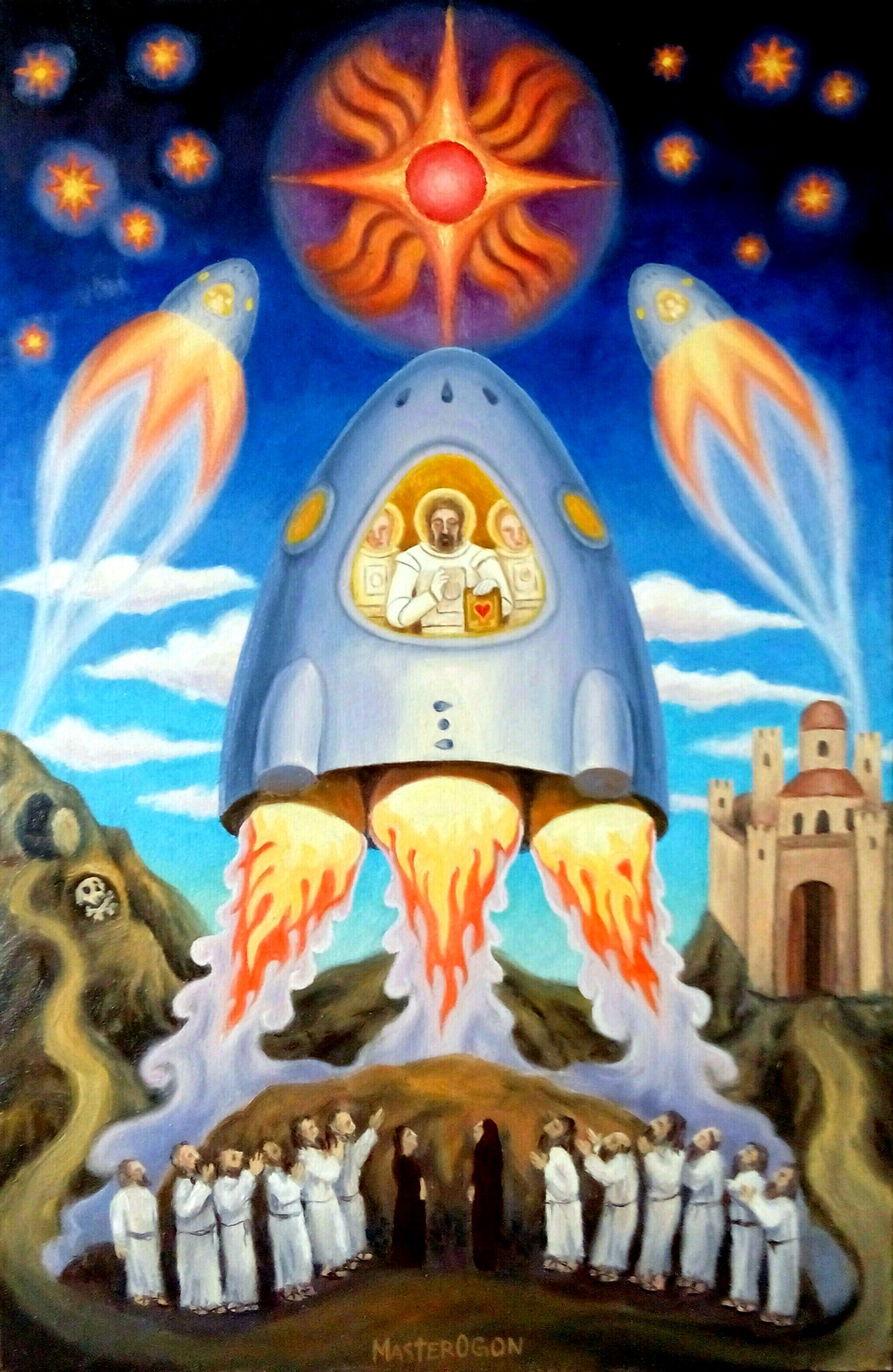 ArtStation - Ascension of Christ in a rocket