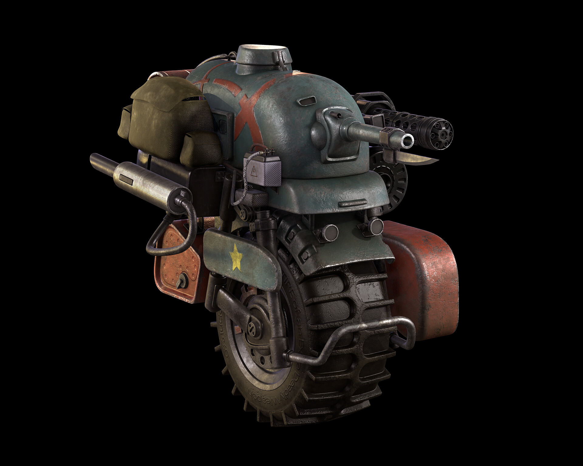 ArtStation - Monowheel drone/tank