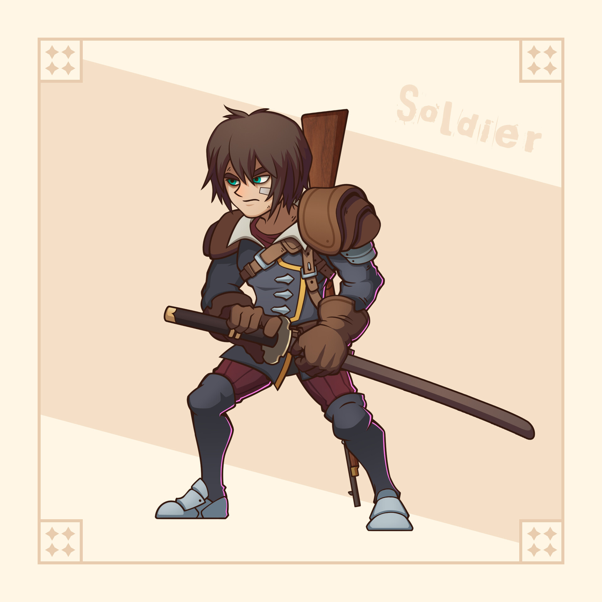 ArtStation - Mobile game character - Soldier Boy