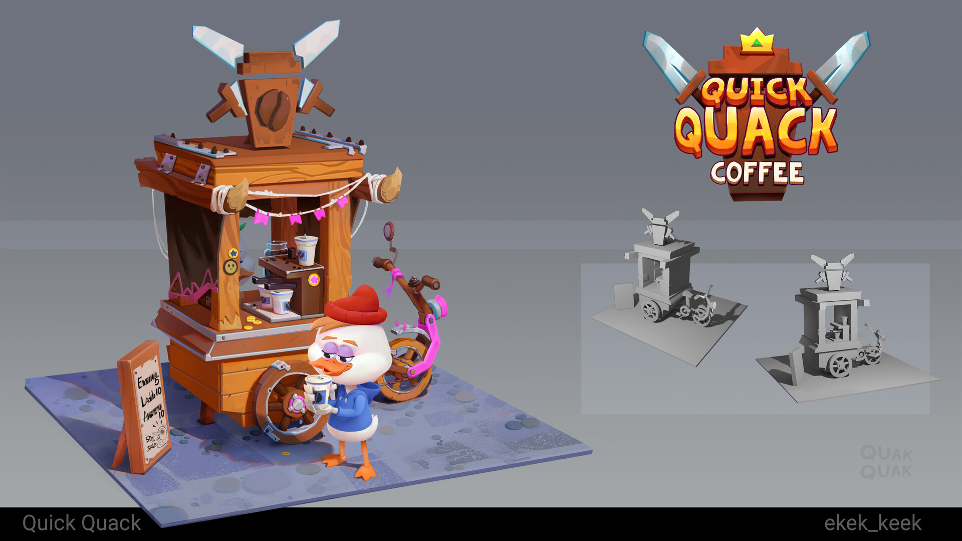 ArtStation - Quick quack Coffee