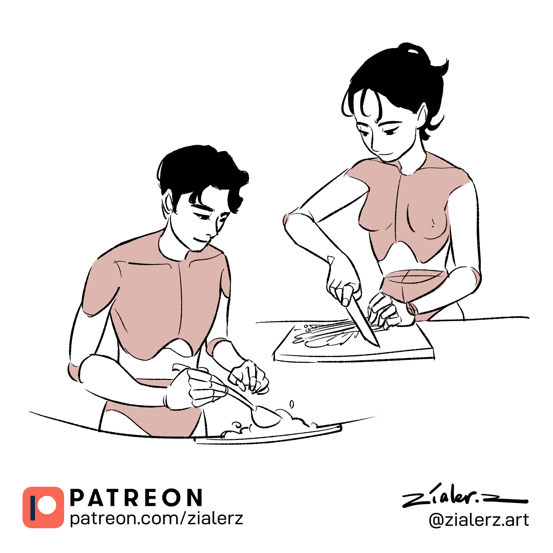 baking drawing reference