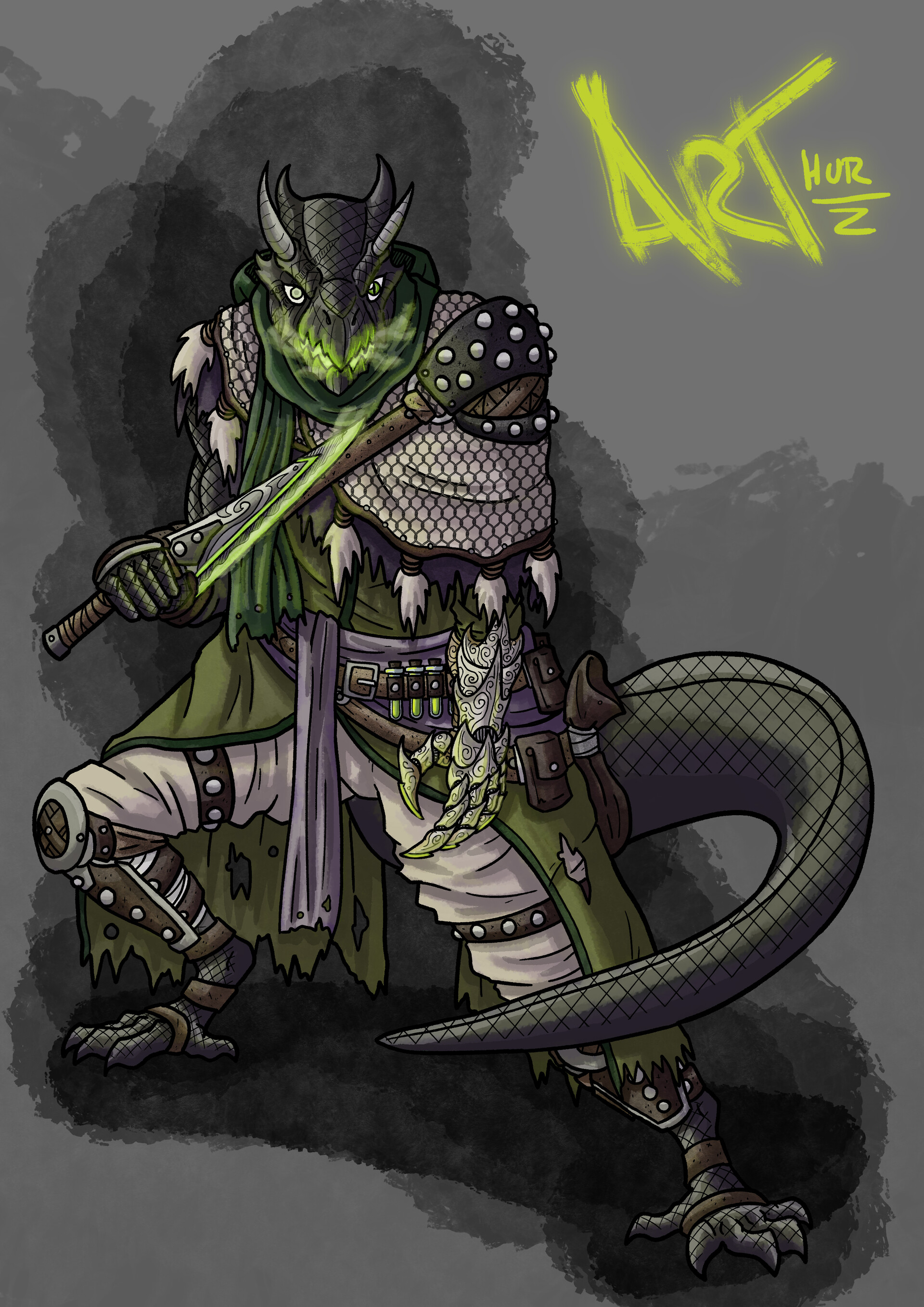 Dandd Black Dragonborn