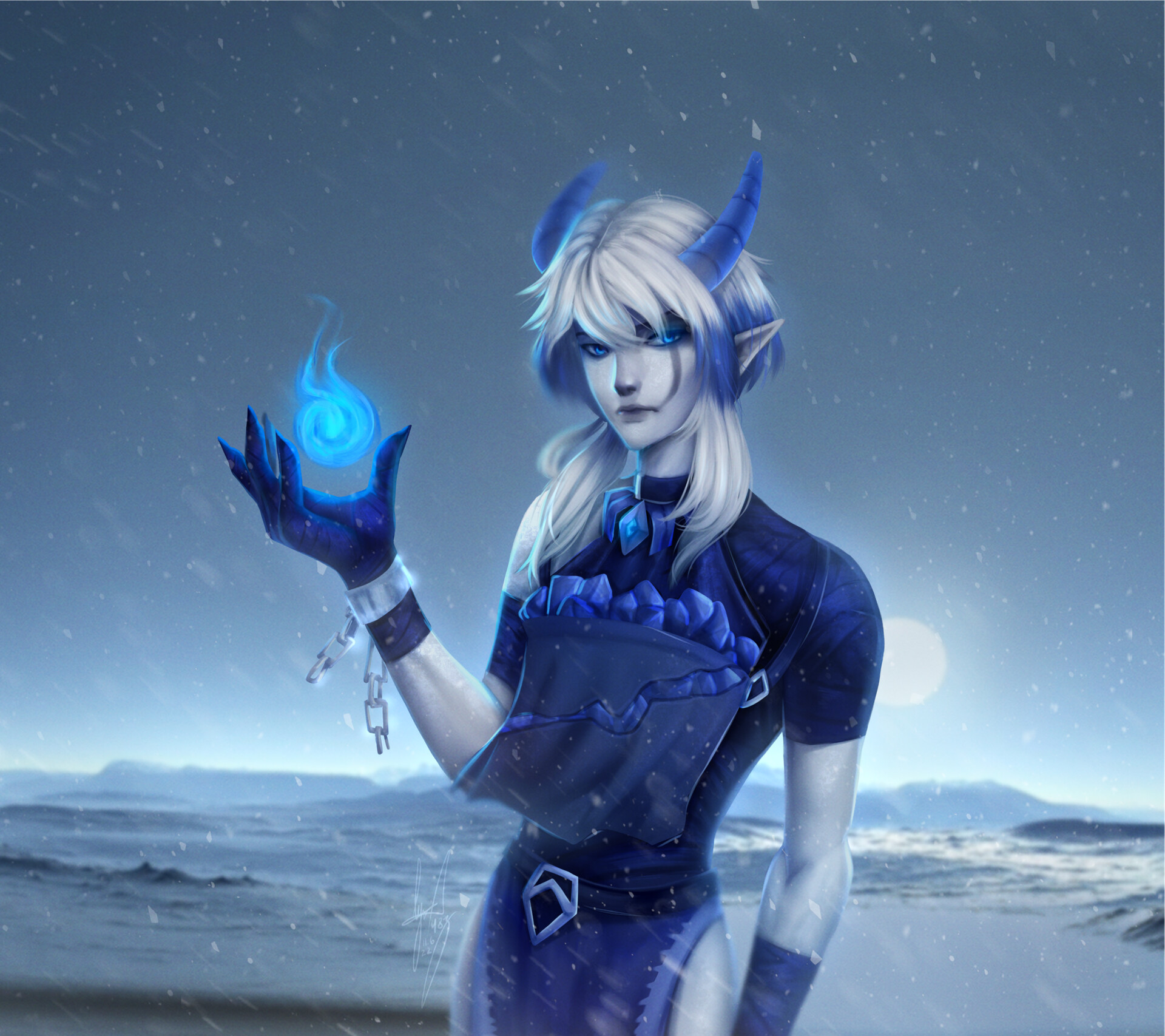 ArtStation - ice demon commission