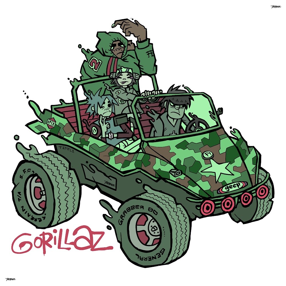 ArtStation - gorillaz self-titled!