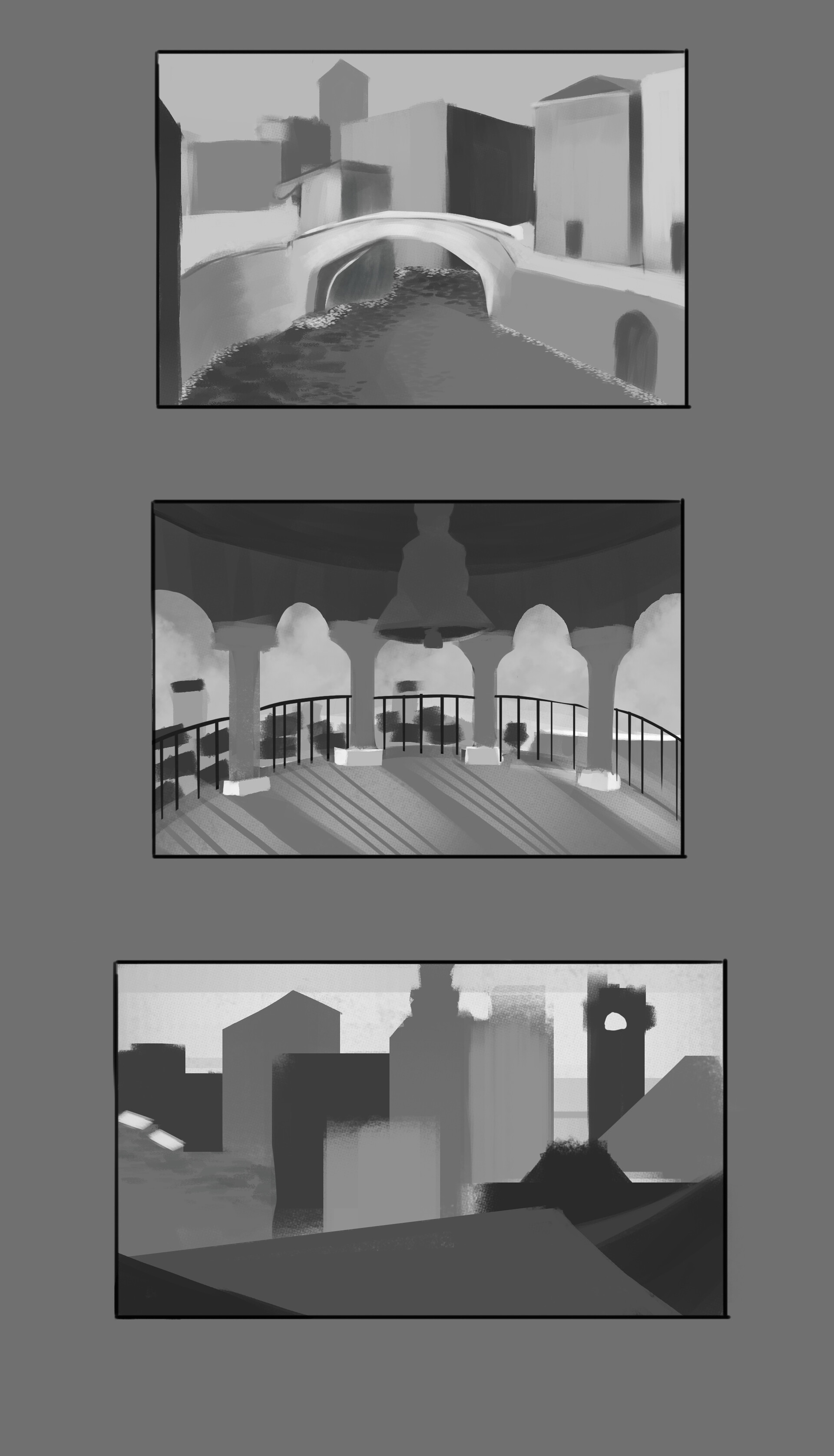 ArtStation - Italian Inspired City Thumbnails(W.I.P)