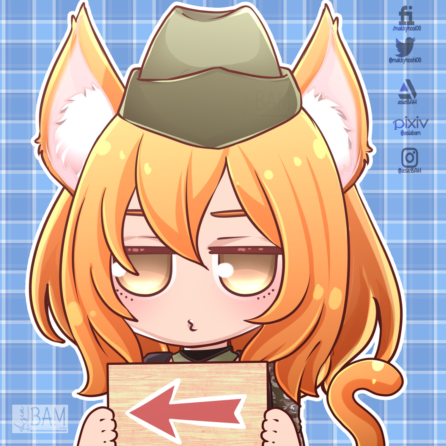 ArtStation - Neko Girl commish emotes stickers