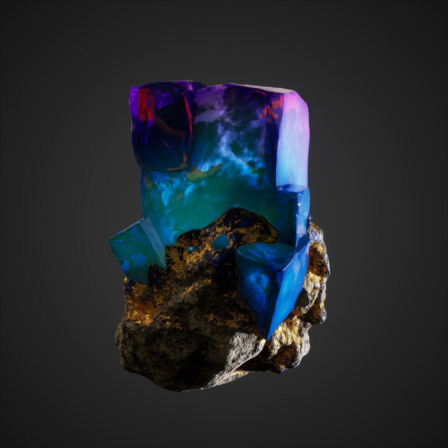Carlos Cardenas - Blue Halite Crystal - UE5