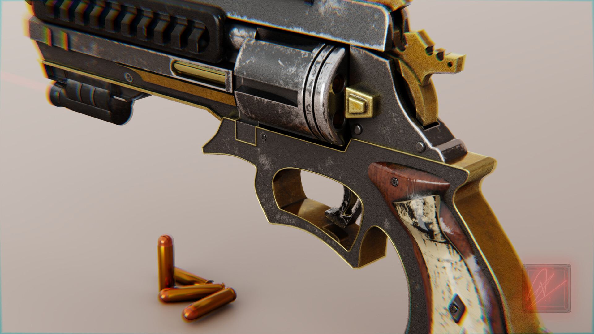 Nafiz Mahmud Mazumder - Stylized Vintage Revolver 3D model for game ...