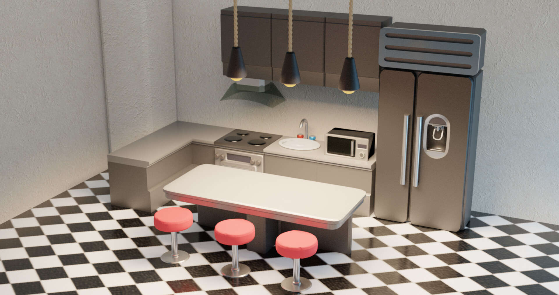 ArtStation - Cutesy Modern Kitchen