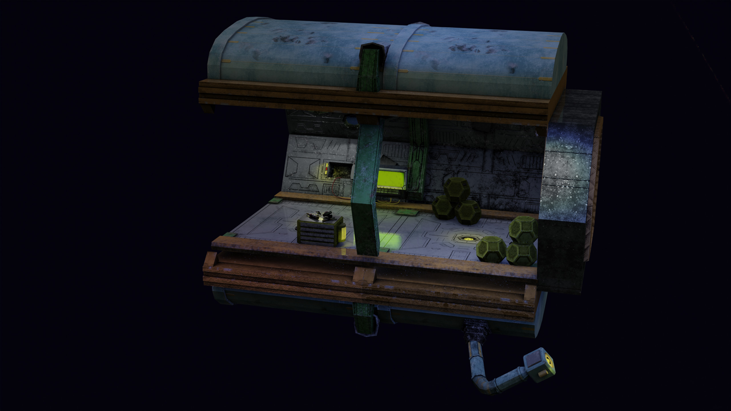 Orin Adcox - Sci-Fi Space Station Cross Section