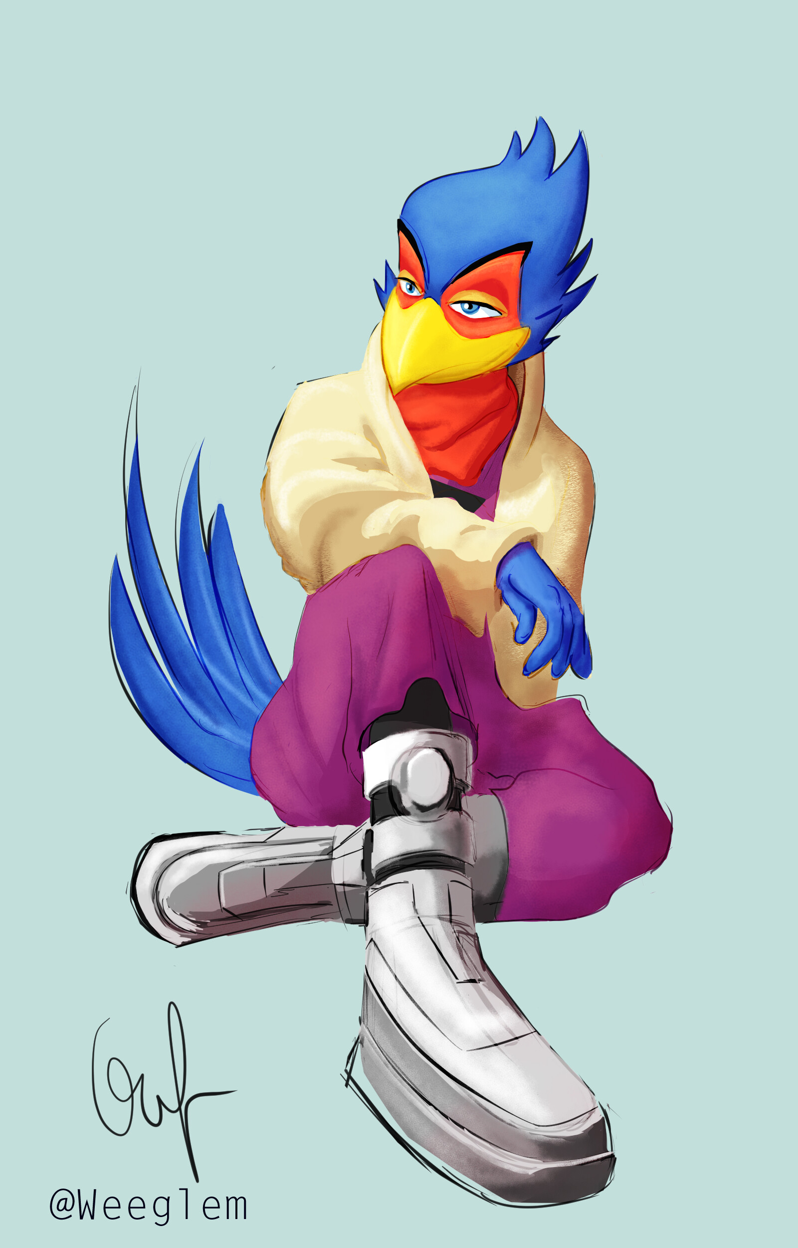 Star Fox Falco Drawing