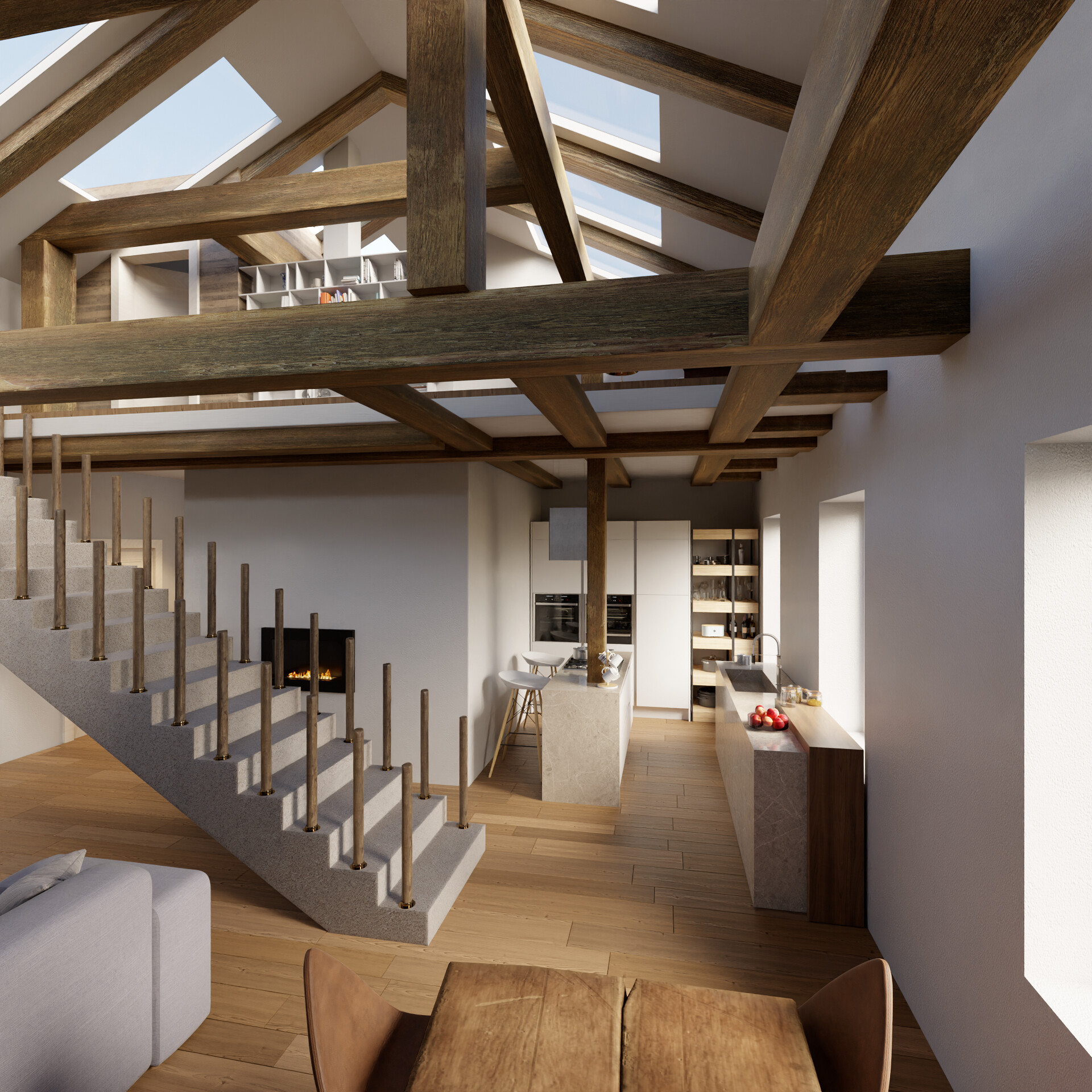 ArtStation - casa vigas