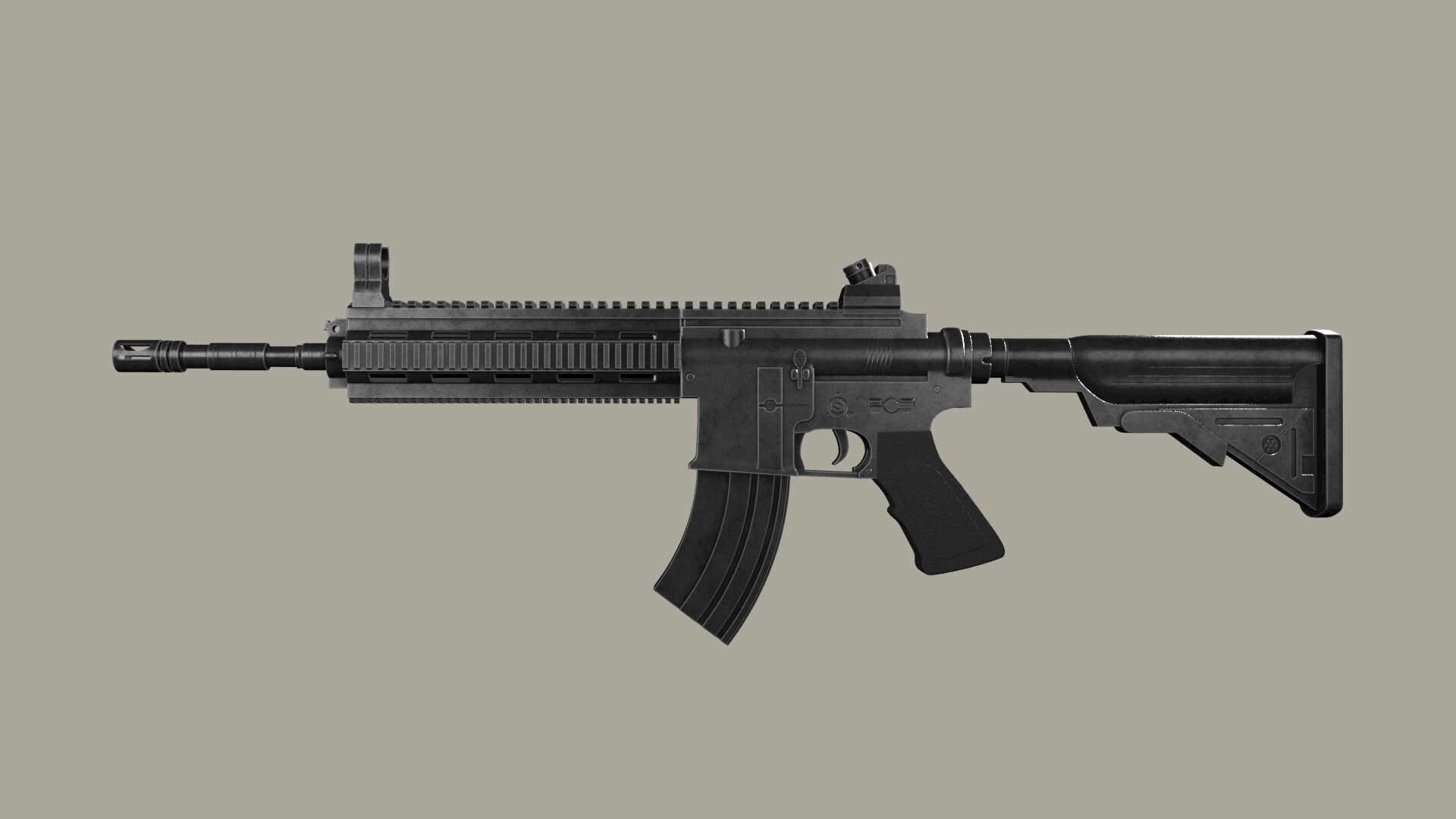 Ilaya Bharathi R G - M416 - Gun | 3D | I made this using MAYA and ...