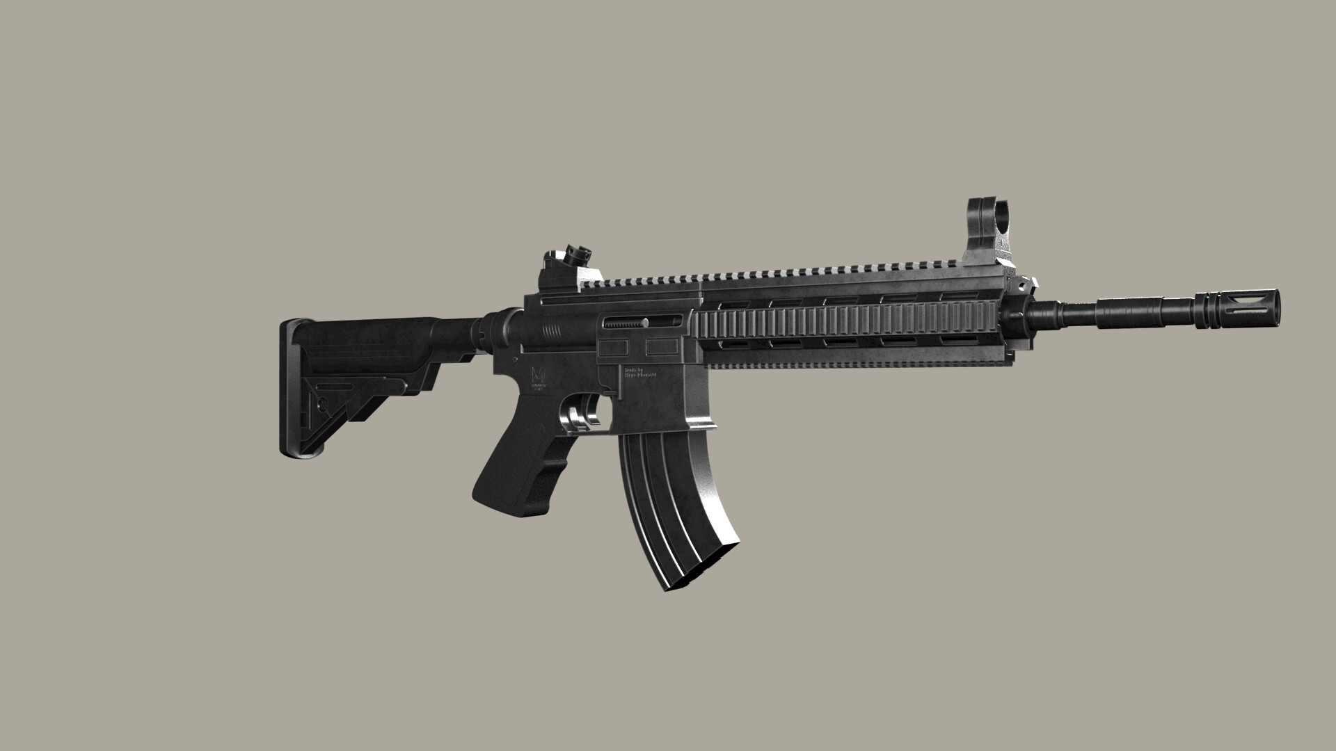 Ilaya Bharathi R G - M416 - Gun | 3D | I made this using MAYA and ...