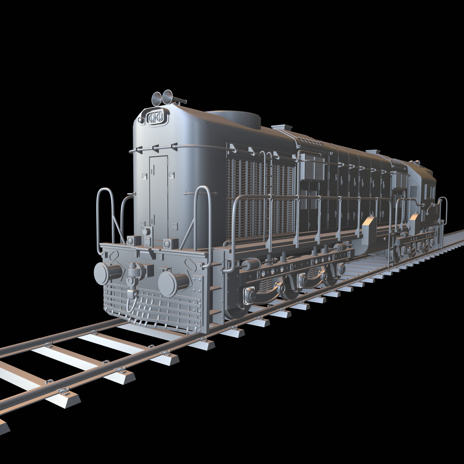 Hartesh Kumar - Indian Locomotive WDM2 3d model | Blender