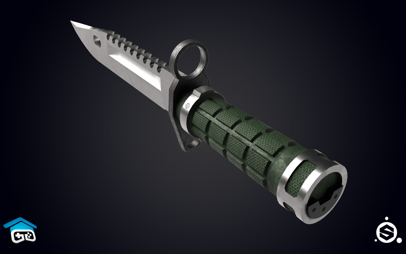 Homemade Game Art - D80 Bayonet Military Knife w/ 4 Variants