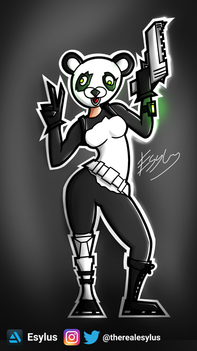how to draw fortnite panda