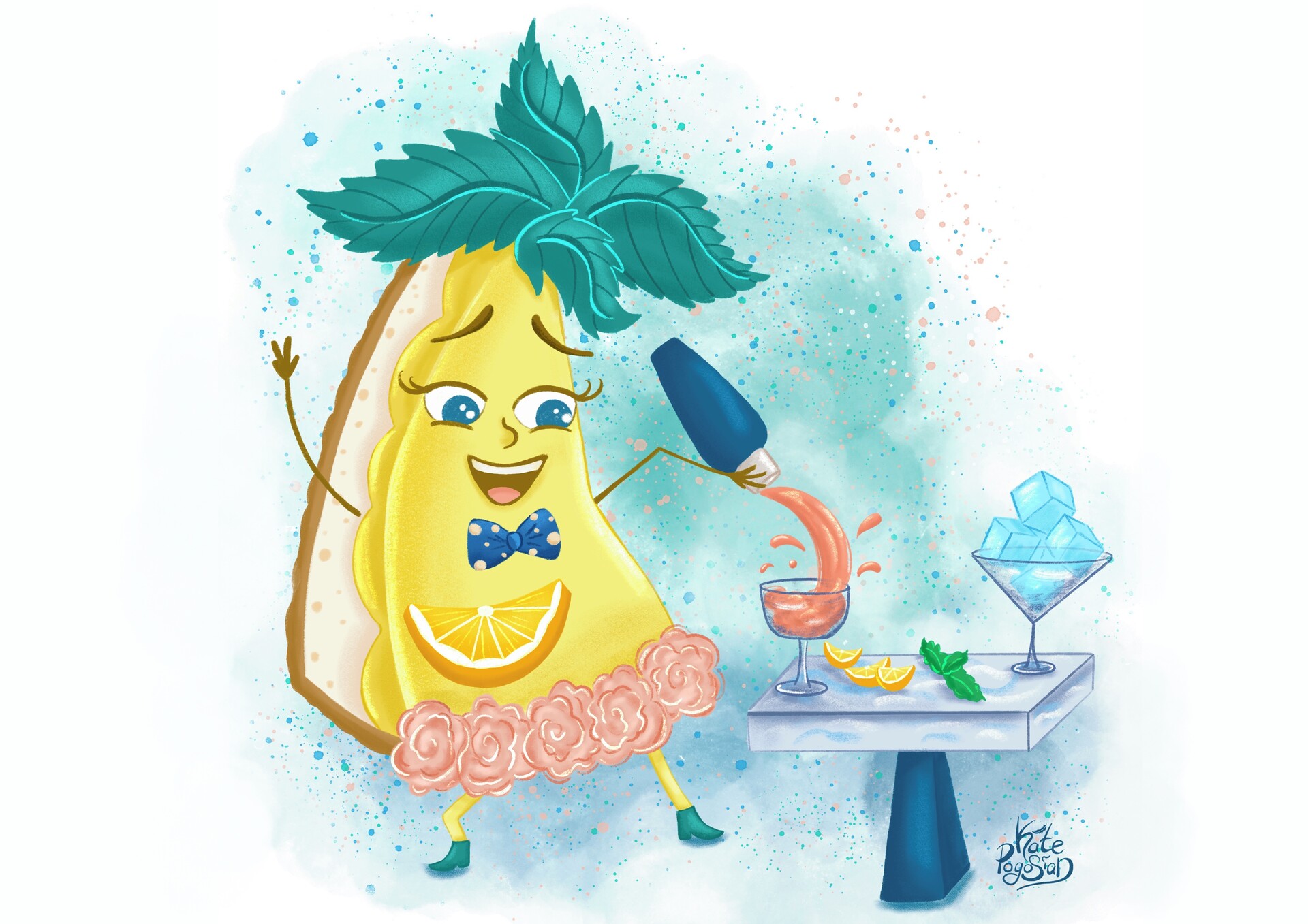 ArtStation - Cheesecake character for the cafe