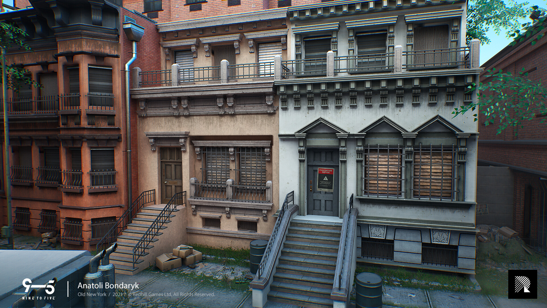 Anatoli Bondarik - Nine to Five "Old New York map"