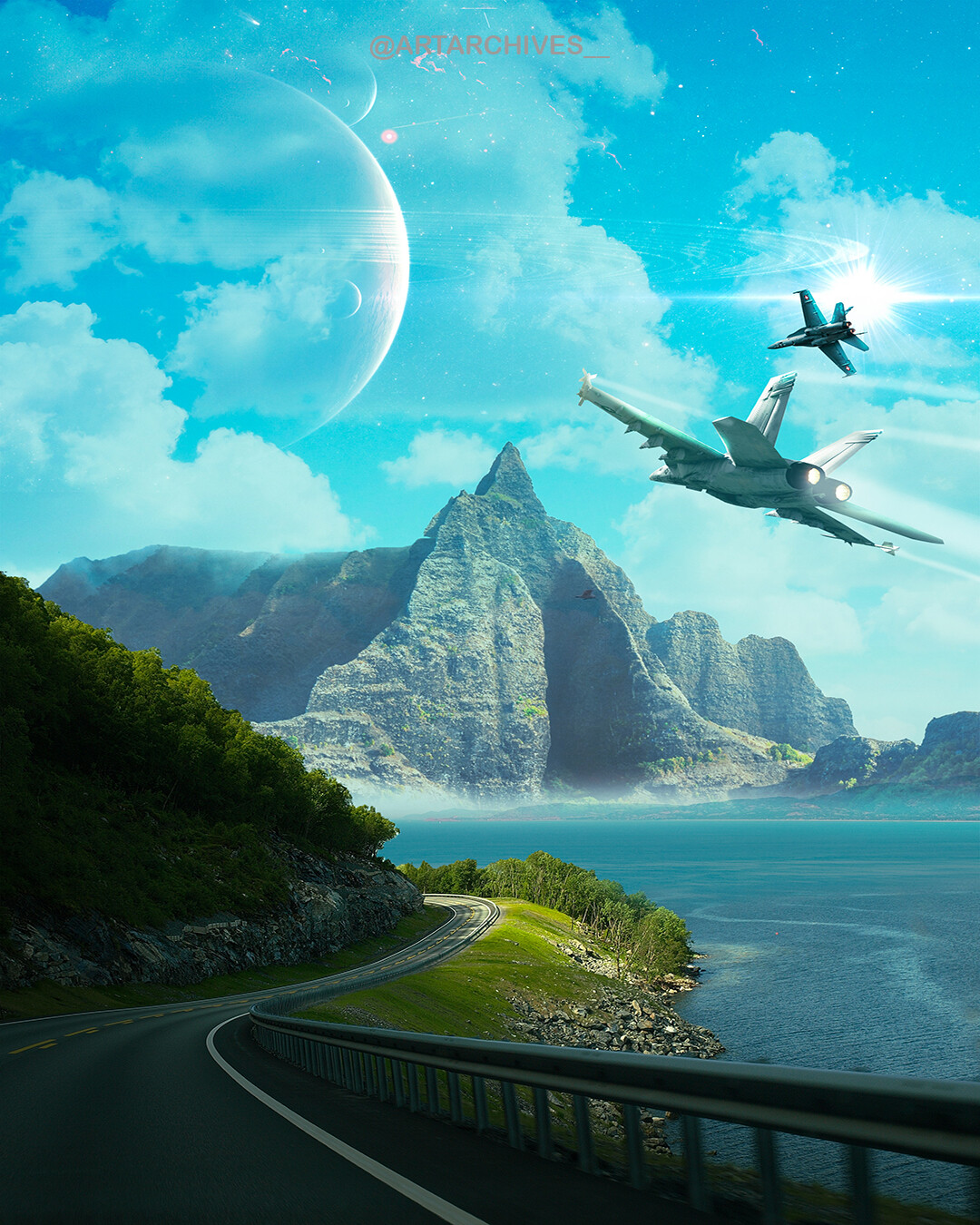 ArtStation - Jets Over The Road