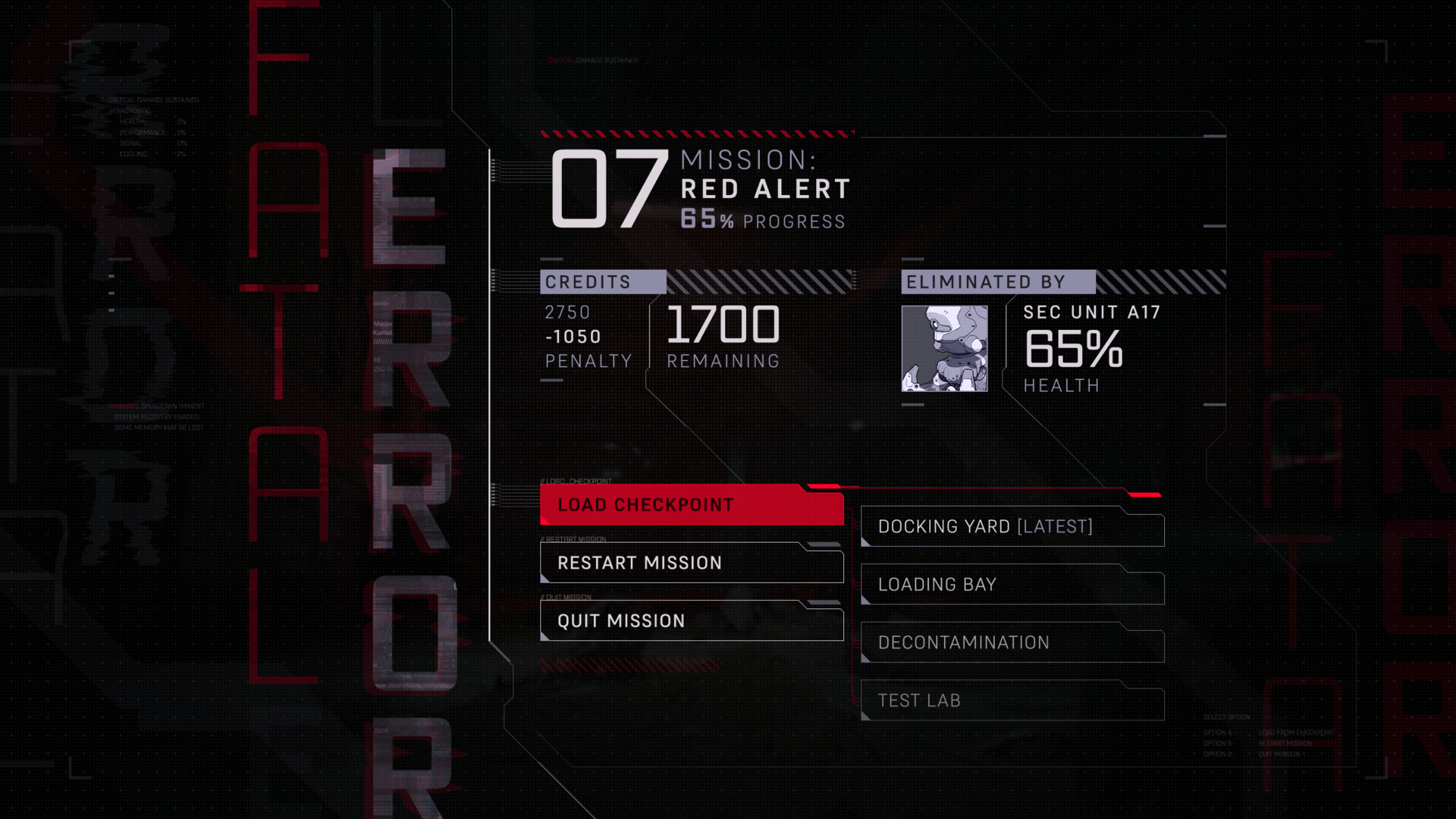 ArtStation - UI Mock - Sci-fi Error Screen