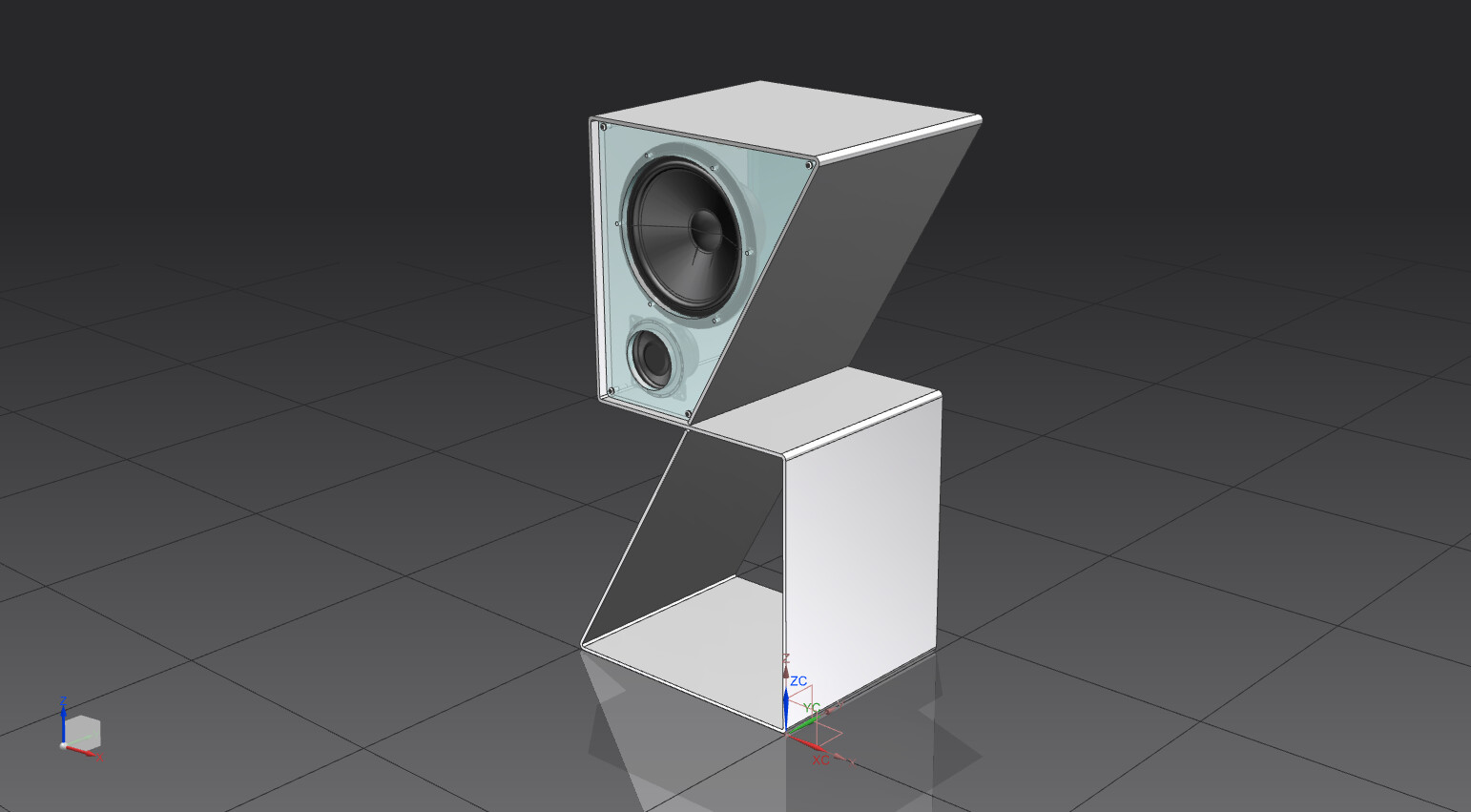 Ergonaut - One Piece Sheet Metal Speakers Concept