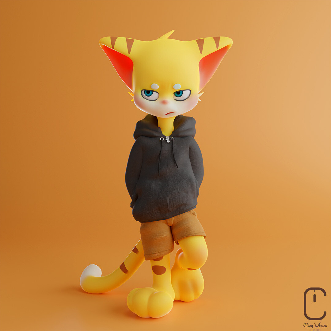 ArtStation - Sad cat