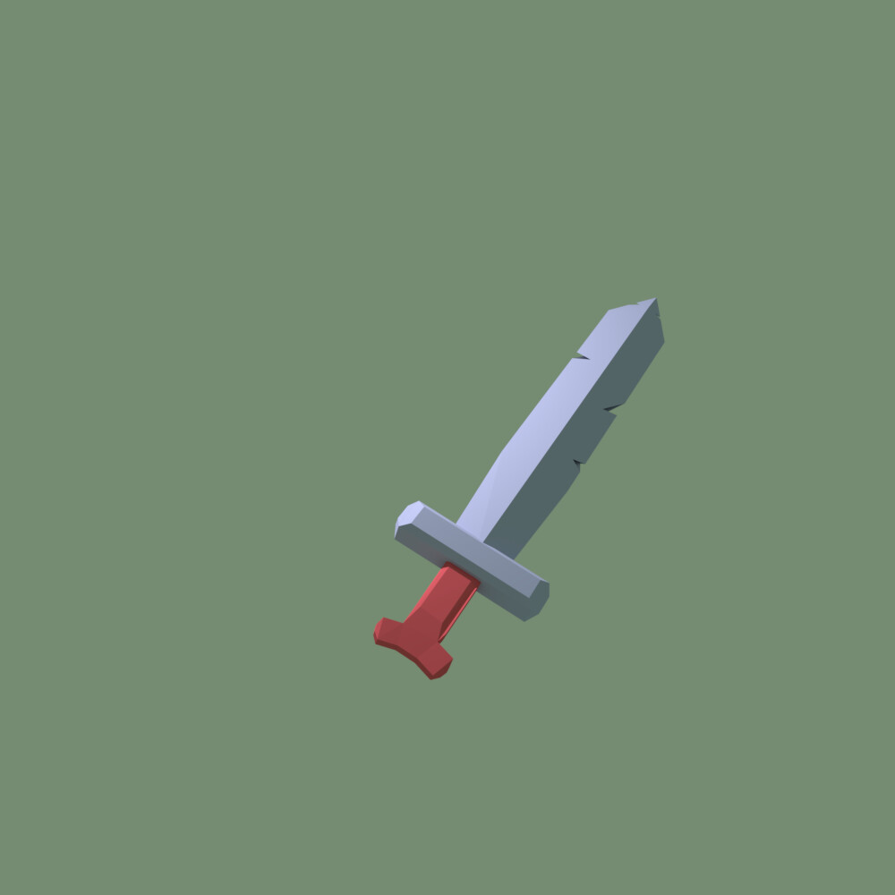 ArtStation - Low poly medieval sword