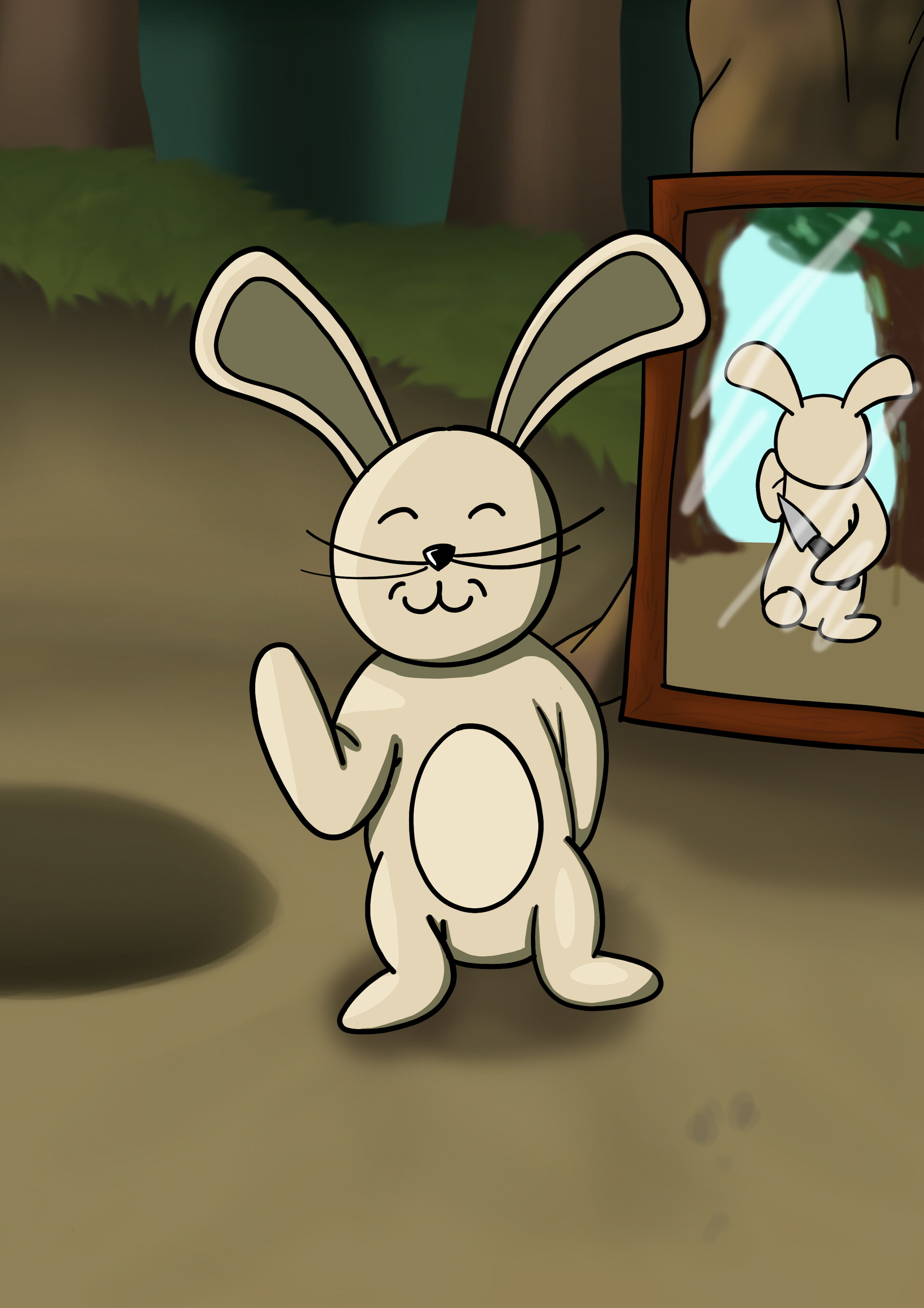 Evil Rabbit Cartoon