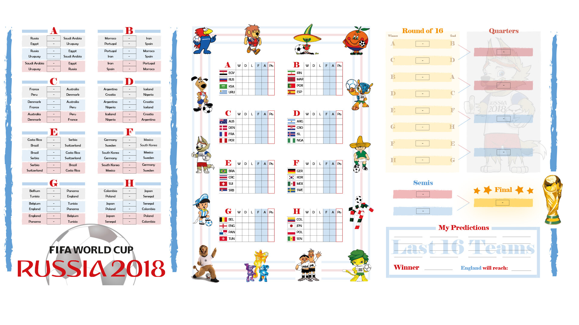 ArtStation - World Cup Wallchart