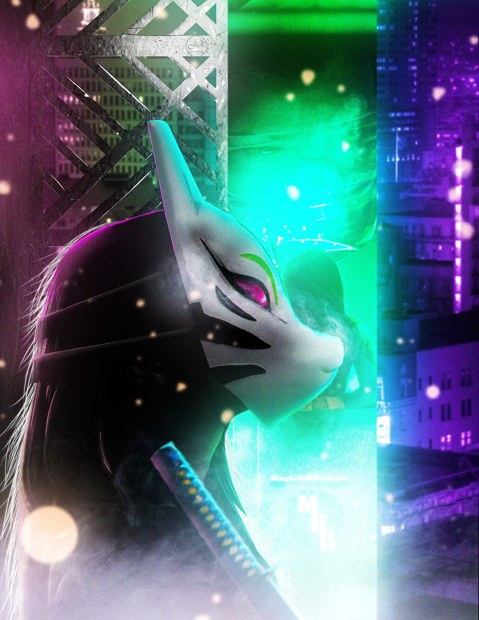 ArtStation - cyber Kitsune