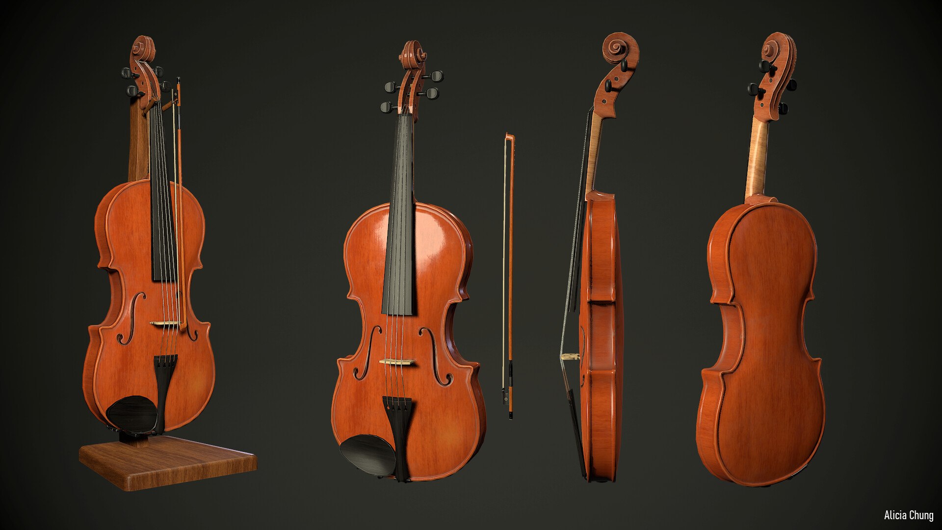 ArtStation - 3D Model - Violin