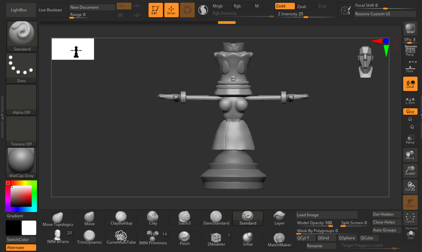 ArtStation - 3D model -Queen chess-