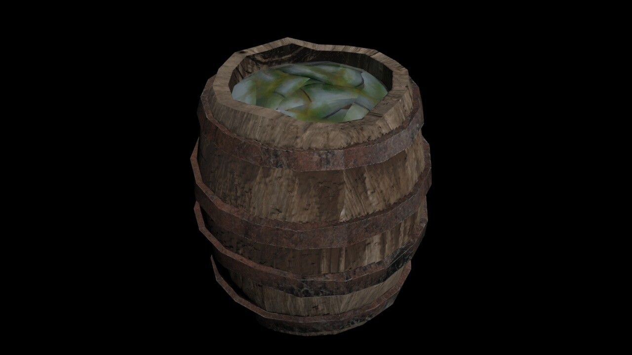 ArtStation - Barrel Asset for Speakeasy Game