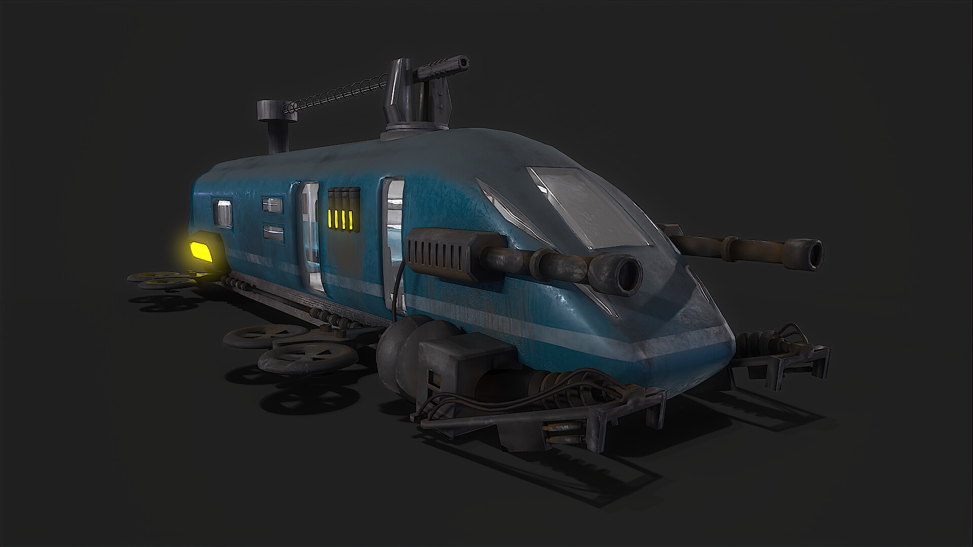 ArtStation - Futuristic Fighter Train Engine