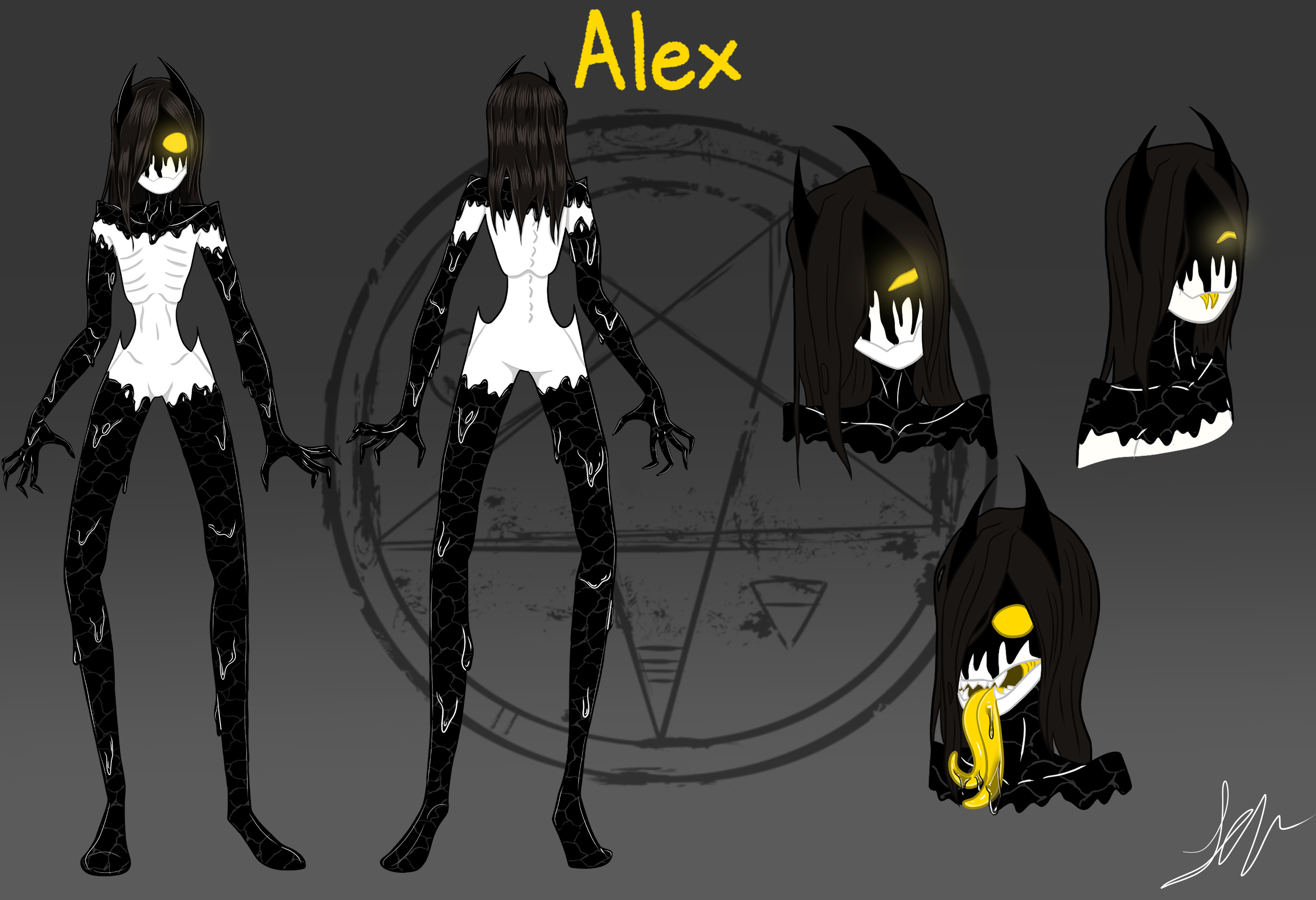 Lena Brodskiy - Alex Ink Demon Reference Sheet