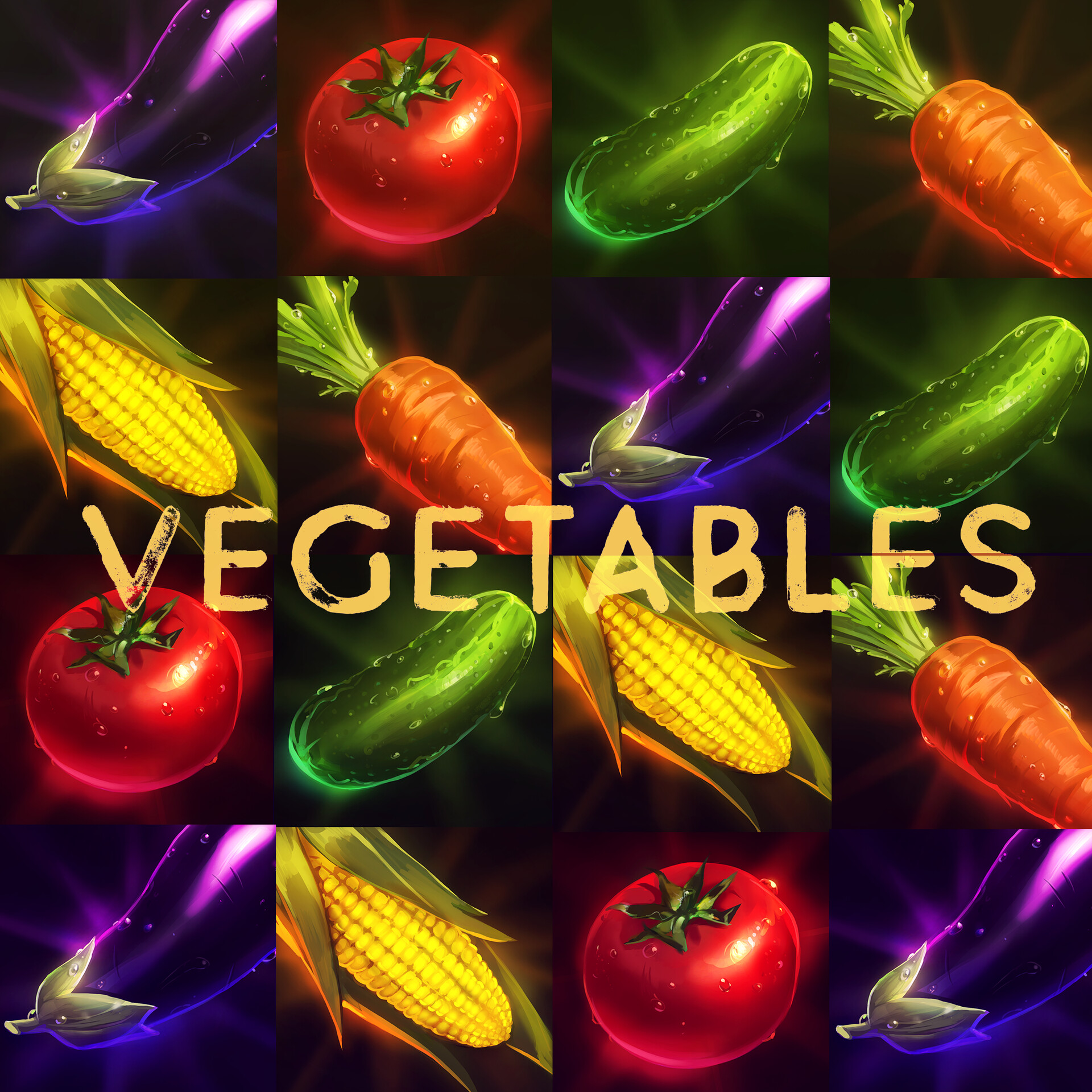 ArtStation - Vegetable icons (NoAI)