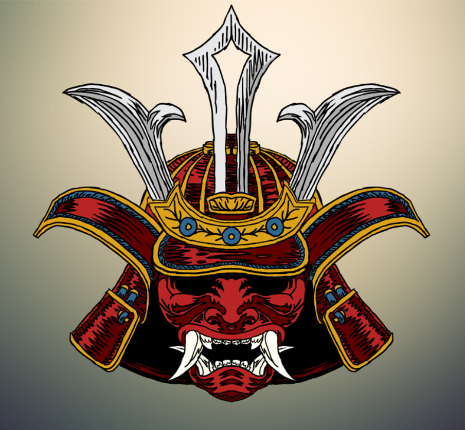 Samurai Helmet Art