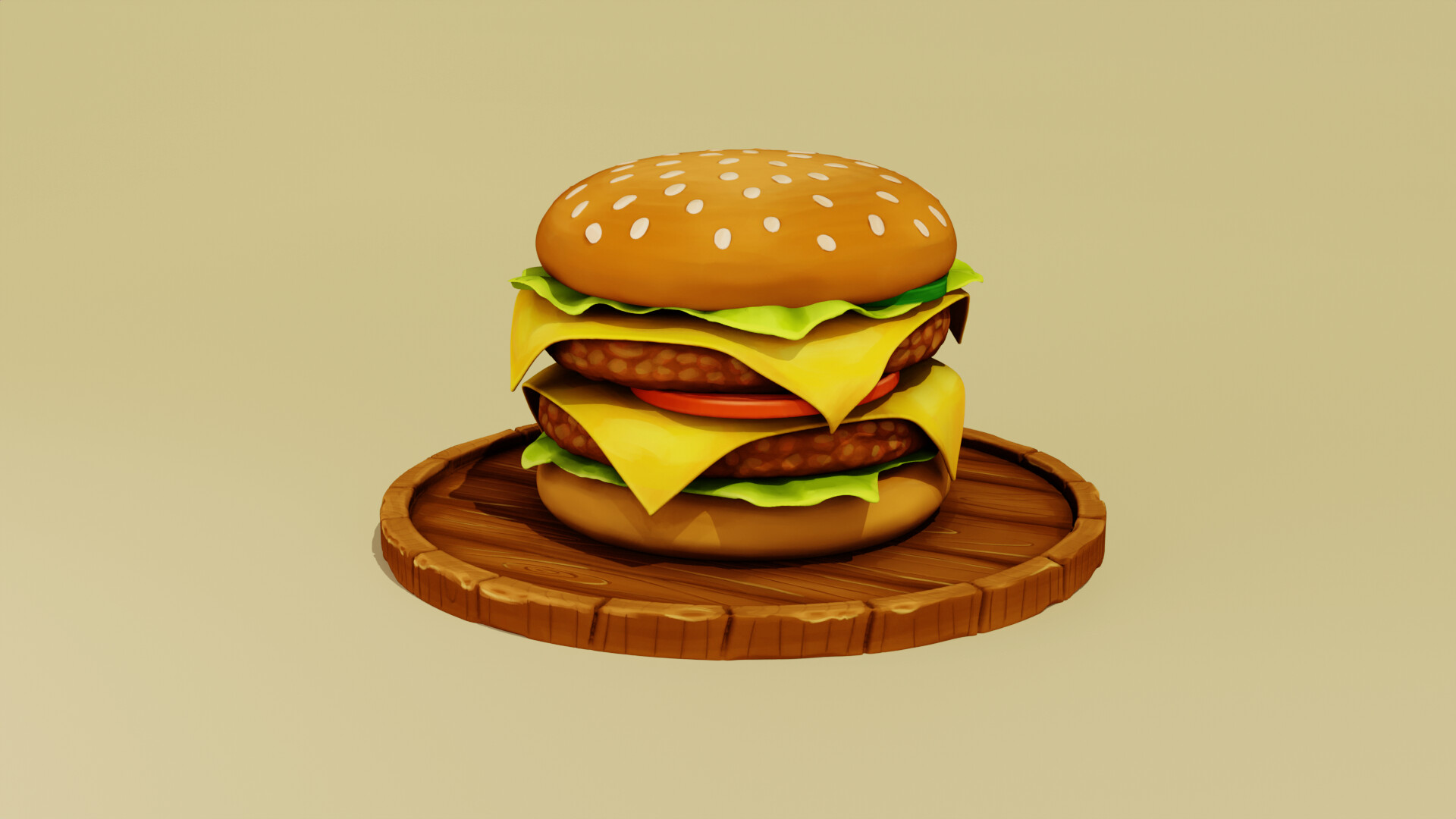 ArtStation - Hand painted burger