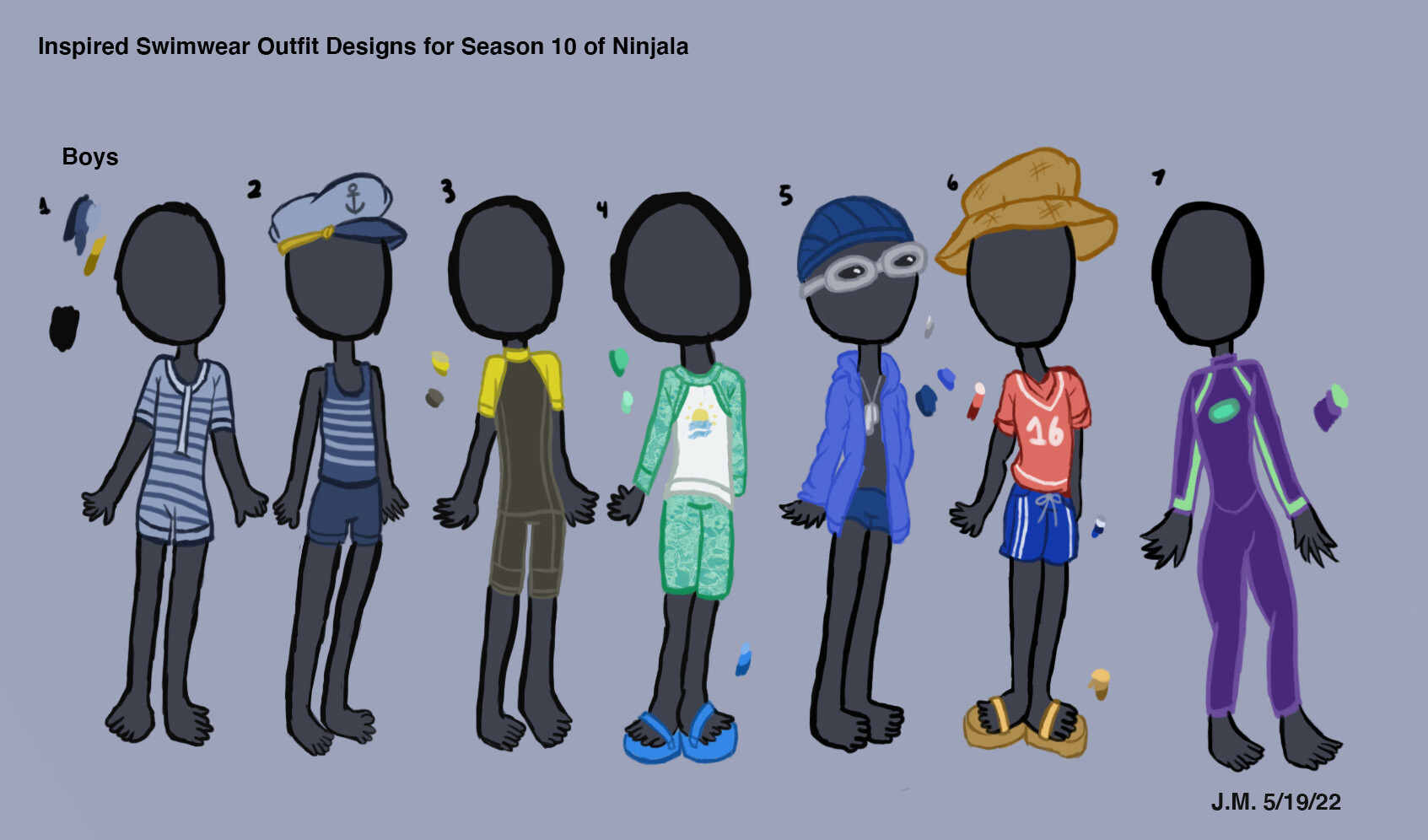 ArtStation - Swimwear outfits for Ninjala