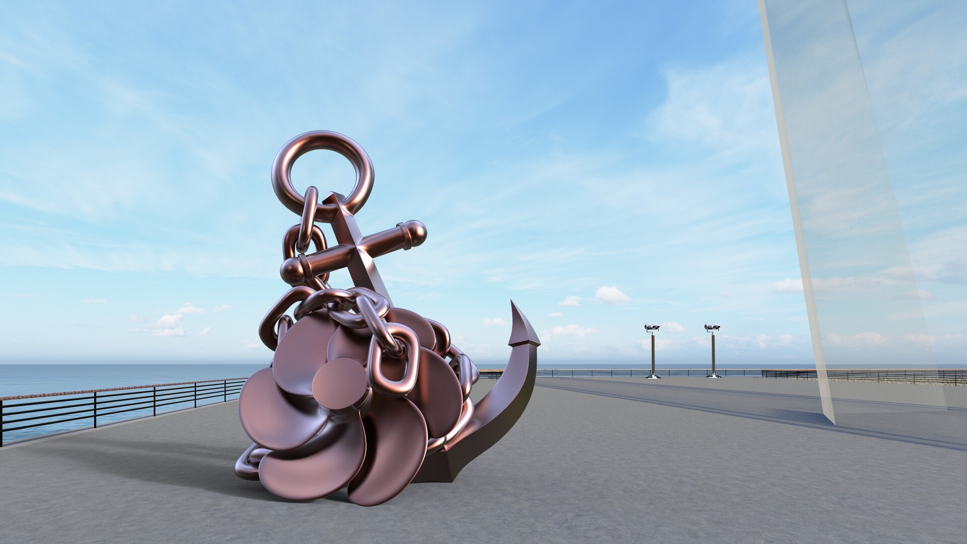 Heuk Kell - Structure with anchor, propella, chain