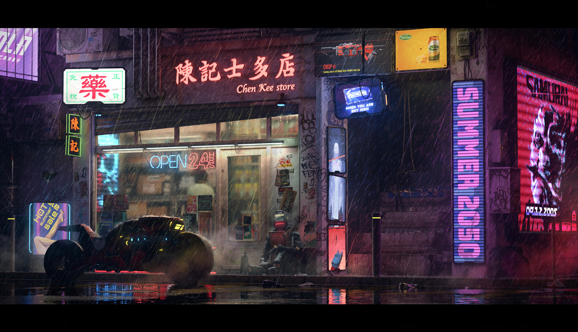 ArtStation - Cyberpunk street