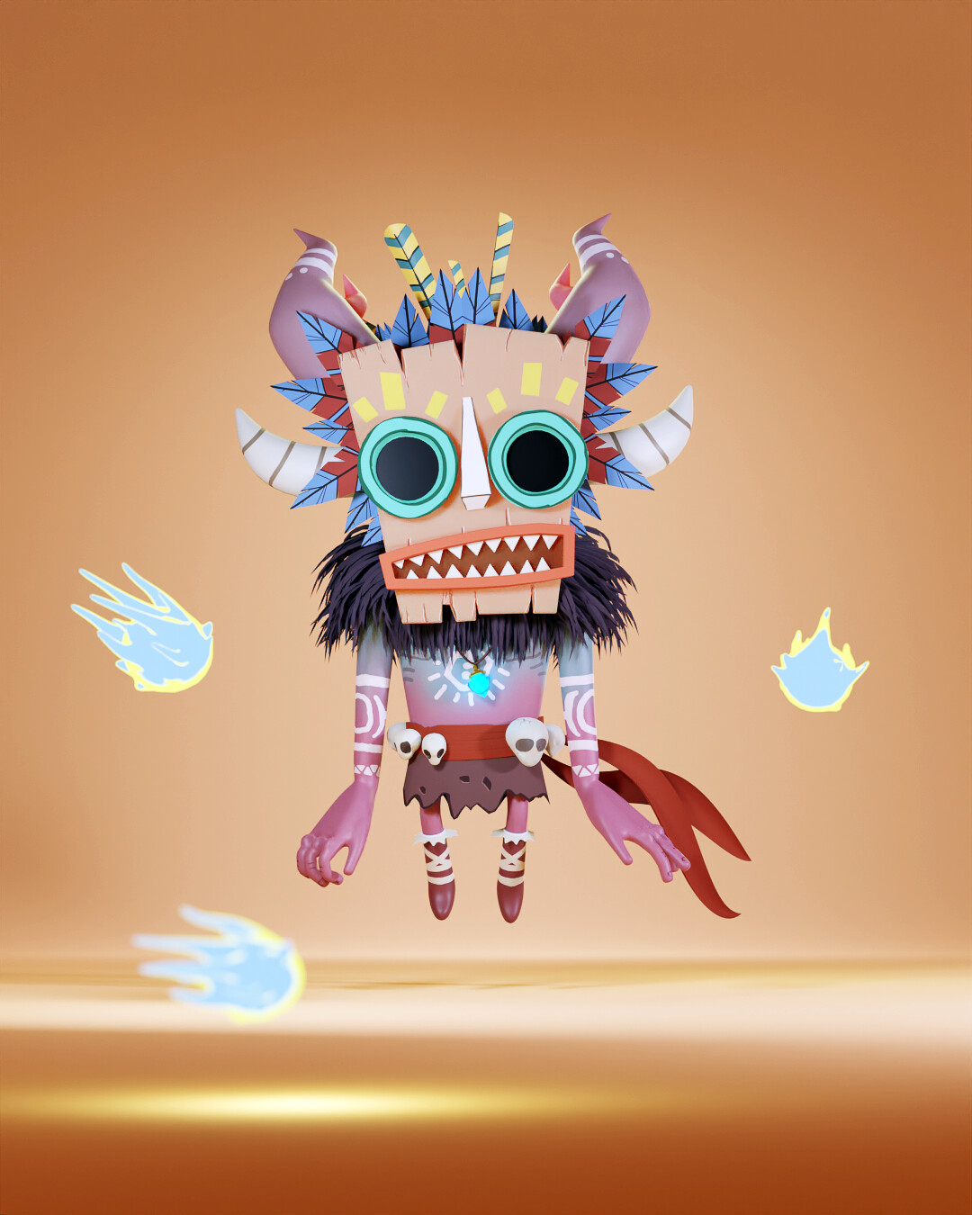 ArtStation - Tiki Warrior 3D Model. By Jordi