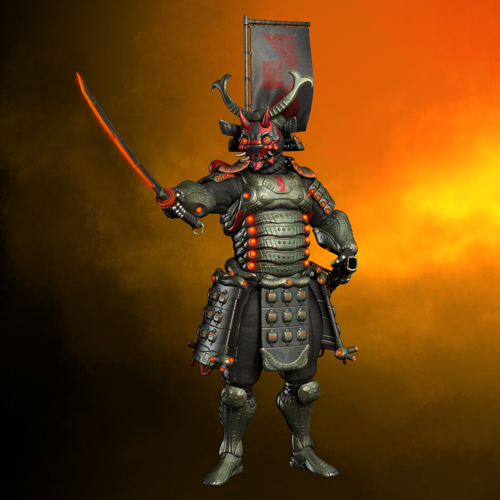 Oberon 3D - General Shingen, The Samurai Grineer