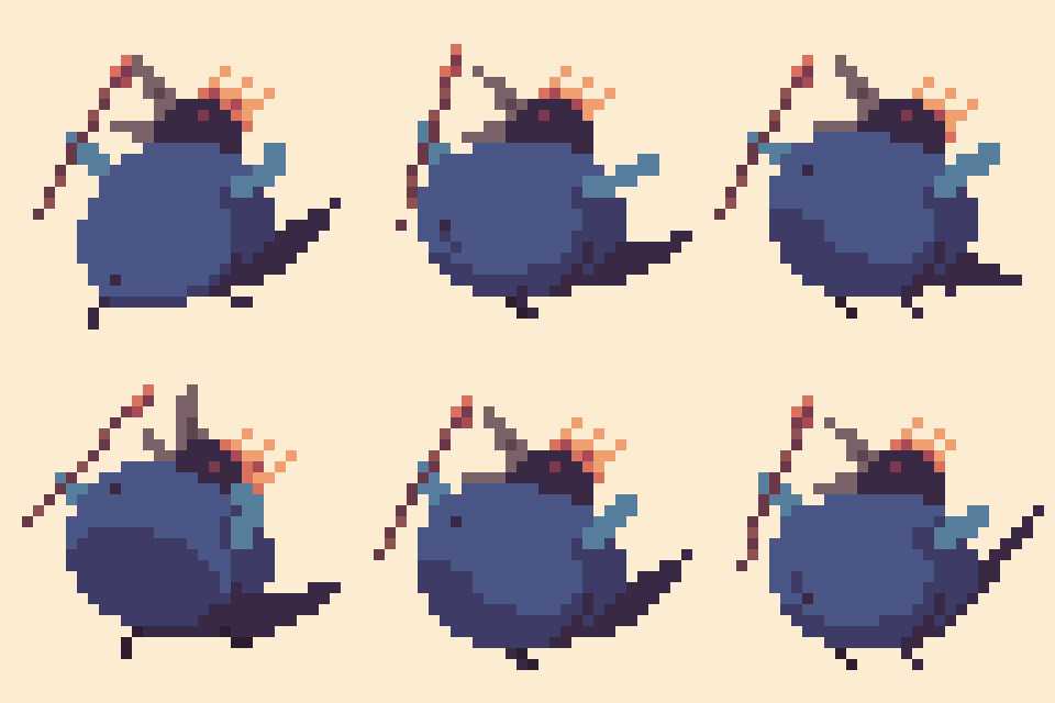 ArtStation - Fat Crow Run Spritesheet