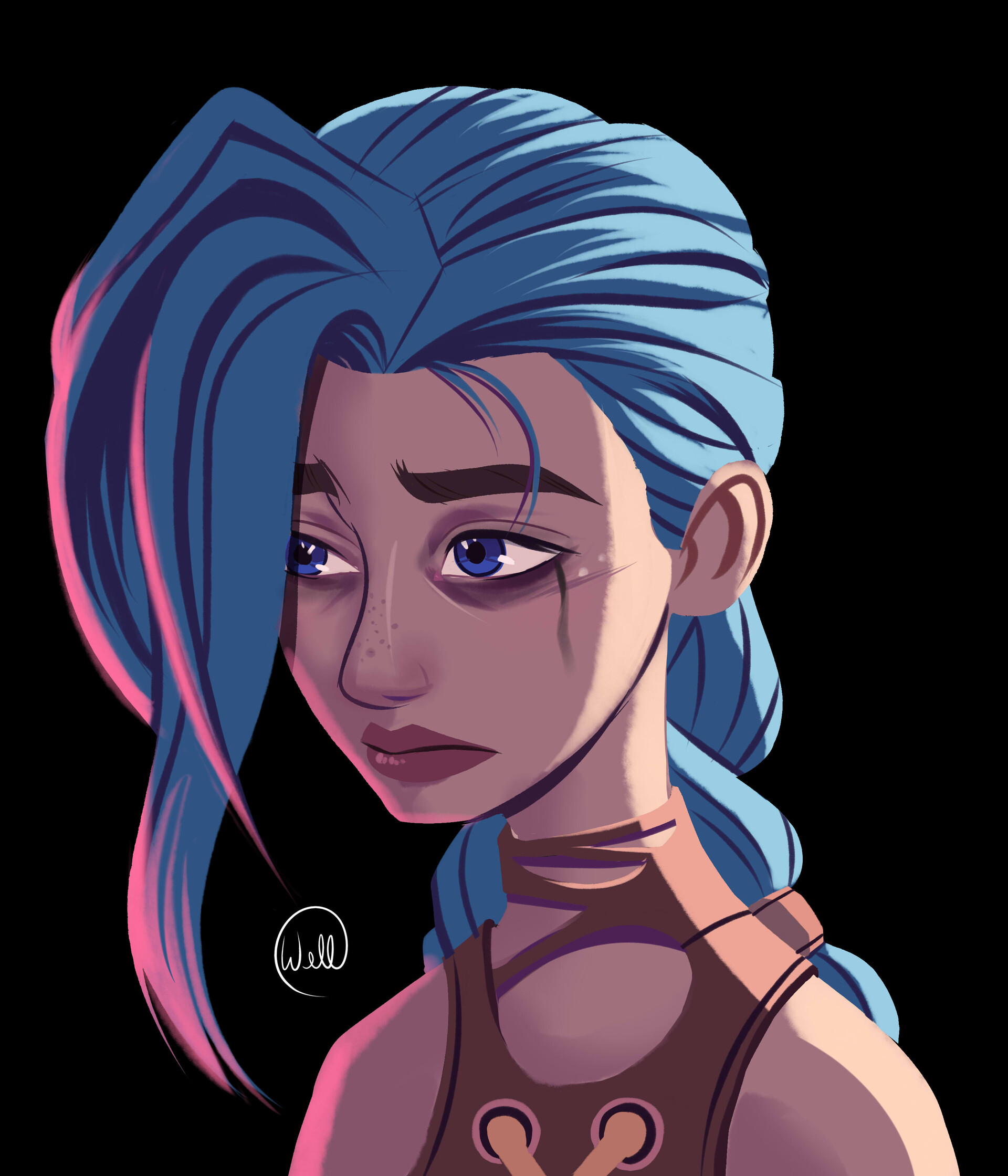 ArtStation - Sad Jinx Portrait
