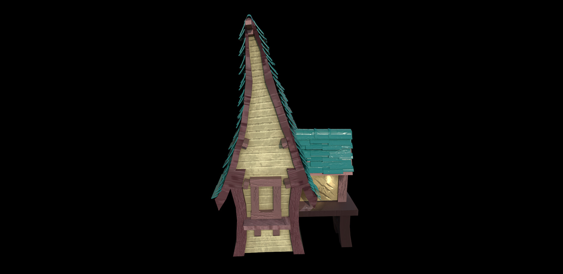 ArtStation - game assets doorless house